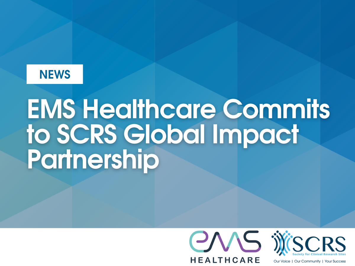 EMS Healthcare Commits to SCRS Global Impact Partnership | Society for ...
